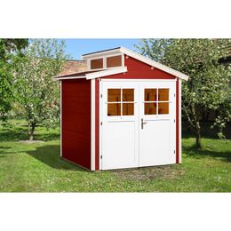Weka Blockbohlenhaus 'Luna Color 1' schwedenrot