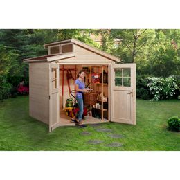 Weka Blockbohlenhaus 'Luna Color 1' naturfarben