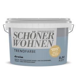 Sch&ouml;ner Wohnen Farbe Sch&ouml;ner Wohnen Farbe Trendfarbe 'Denim' jeansblau matt 2,5 l