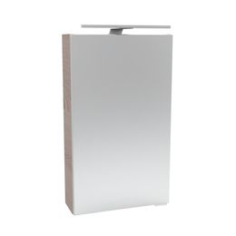 Fackelmann LED-Spiegelschrank 'SBC' braun 40 x 68 x 15,3 cm links