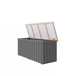 Karibu Freizeitbox 'Alumee 3' Metall graualuminium 186 x 82 cm