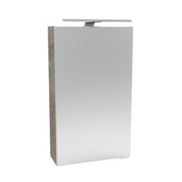 Fackelmann LED-Spiegelschrank 'SBC' braun 40 x 68 x 15,3 cm links