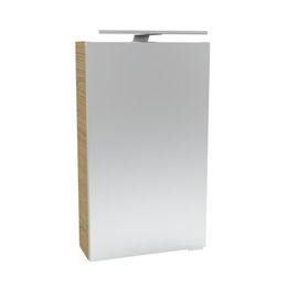 Fackelmann LED-Spiegelschrank 'SBC' braun 40 x 68 x 15,3 cm links