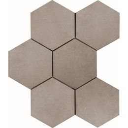 Bodenfliese 'Time Hex' Feinsteinzeug grau 18,2 x 21 cm