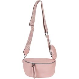 styleBREAKER Umh&auml;ngetasche '2-Teiliges Set Halbmond Crossbody Bag' Damen Gr&ouml;&szlig;e One Size ros&eacute;