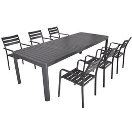Garden Pleasure Gartenm&ouml;belset 'Amira' f&uuml;r 6 Personen Aluminium