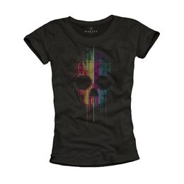 Makaya Shirt 'Ai Dot Skull' Damen Gr&ouml;&szlig;e XL schwarz