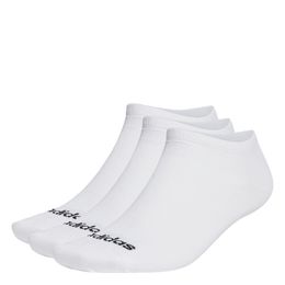 adidas Performance Athletic Socks 'Thin Linear Low-Cut 3 Pairs' male size 31/33 Black / White