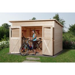 Weka Blockbohlenhaus 'Nova' Gr&ouml;&szlig;e 3, naturfarben