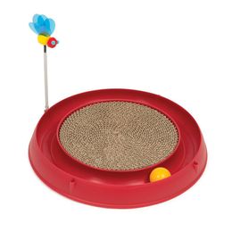 CATIT Play 3in1 Circuit Ball Spielzeug mit Kratzmatte