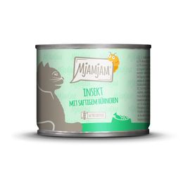 MjAMjAM Insekt mit saftigem H&uuml;hnchen Katzen-Nassfutter getreidefrei 6x200g