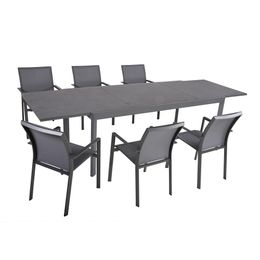 Garden Pleasure Gartenm&ouml;belset 'Nerea' f&uuml;r 6 Personen Aluminium
