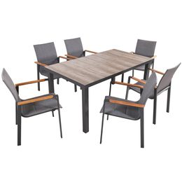 Garden Pleasure Gartenm&ouml;belset 'Rana' f&uuml;r 6 Personen Aluminium
