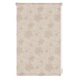 Gardinia EasyFix Rollo 'Dekor' mit Stickerei taupe 60 x 150 cm