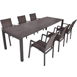 Garden Pleasure Gartenm&ouml;belset 'Sophia' f&uuml;r 6 Personen Aluminium