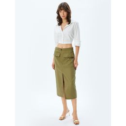 KOTON Rock Damen Gr&ouml;&szlig;e 40 khaki