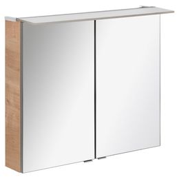 Fackelmann LED-Spiegelschrank 'B.Perfekt' braun 80 x 69,4 x 15,2 cm