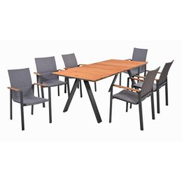 Garden Pleasure Gartenm&ouml;belset 'Davina' f&uuml;r 6 Personen Aluminium