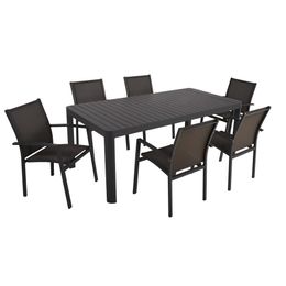 Garden Pleasure Gartenm&ouml;belset 'Amira' f&uuml;r 6 Personen Aluminium