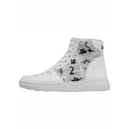 DOGO Sneaker high 'Ace Boots - Black Cats Only' Damen Gr&ouml;&szlig;e 38 wei&szlig;