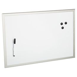 zeller MDF-Magnet-Tafel, beschreibbar, 60 x 40 cm, wei&szlig;/aluminiumfarben