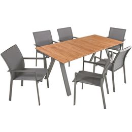 Garden Pleasure Gartenm&ouml;belset 'Davina' f&uuml;r 6 Personen Aluminium