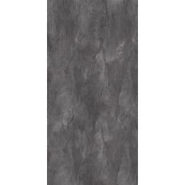 Breuer R&uuml;ckwand 'Schiefer Grau' Steinoptik 100 x 255 cm
