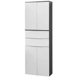 Fackelmann Hochschrank 'Kara' wei&szlig;, anthrazit 61 x 176,1 x 32cm