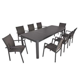Garden Pleasure Gartenm&ouml;belset 'Amira' f&uuml;r 8 Personen Aluminium