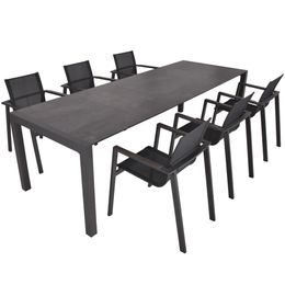 Garden Pleasure Gartenm&ouml;belset 'Sophia' f&uuml;r 6 Personen Aluminium
