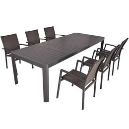 Garden Pleasure Gartenm&ouml;belset 'Amira' f&uuml;r 6 Personen Aluminium