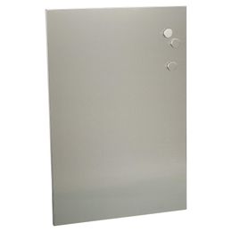 zeller Edelstahl-Magnet-Tafel, beschreibbar, 40 x 60 cm, silbern