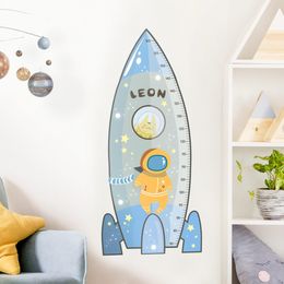 Bilderwelten Wandtattoo Himmel Digital Art selbstklebend blau - Rakete blau mit Wunschname - Himmel Kinderzimmer Baby M&auml;dchen Jungen