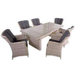 Garden Pleasure Gartenm&ouml;belset 'Dijon' f&uuml;r 6 Personen Aluminium/Kunststoff