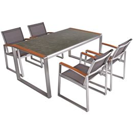 Garden Pleasure Gartenm&ouml;belset 'Averna' f&uuml;r 4 Personen Aluminium