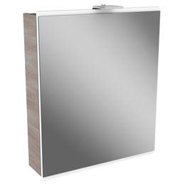 Fackelmann LED-Spiegelschrank 'Lima' grau, wei&szlig; 60 x 71,2 x 15,3 cm