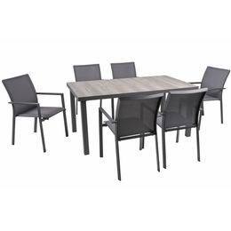 Garden Pleasure Gartenm&ouml;belset 'Rana' f&uuml;r 6 Personen Aluminium