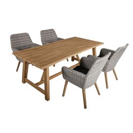 Garden Pleasure Gartenm&ouml;belset 'Oakland' f&uuml;r 4 Personen Akazienholz