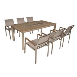 Garden Pleasure Gartenm&ouml;belset 'Florence' f&uuml;r 6 Personen Aluminium