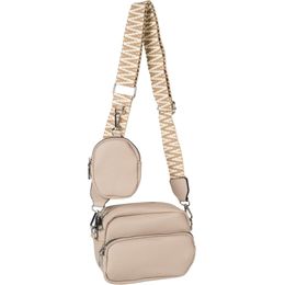 styleBREAKER Umh&auml;ngetasche 'Rechteckige Umh&auml;ngetasche Set 2-Teilig' Damen Gr&ouml;&szlig;e One Size taupe