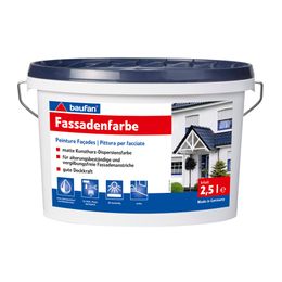 baufan Fassadenfarbe wei&szlig; matt 2,5 l