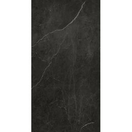 Breuer R&uuml;ckwand 'Marmor Schwarz-Grau' seidenmatt 100 x 255 cm