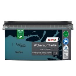 toom Wohnraumfarbe t&uuml;rkis matt 1 l