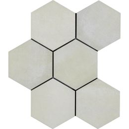 Bodenfliese 'Time Hex' Feinsteinzeug beige 18,2 x 21 cm