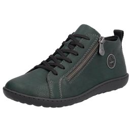 Rieker Slipper Damen Gr&ouml;&szlig;e 42 dunkelgr&uuml;n / schwarz / silber Sommerschuhe