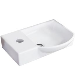 Fackelmann Handwaschbecken eckig 'SBC' wei&szlig; 45 x 14,5 x 32 cm