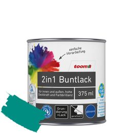 toom 2in1 Buntlack 'S&uuml;dseetraum' petrolfarben gl&auml;nzend 375 ml