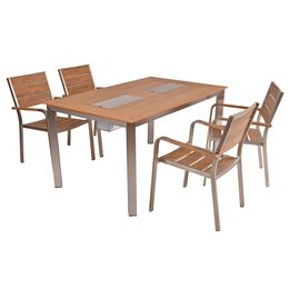 Garden Pleasure Gartenm&ouml;belset 'Florence' f&uuml;r 4 Personen Aluminium