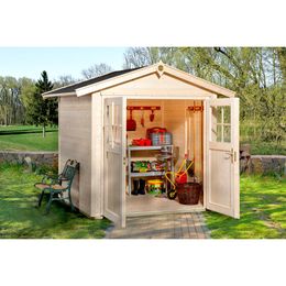 Weka Blockbohlenhaus 'Luna 3' naturfarben