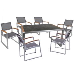 Garden Pleasure Gartenm&ouml;belset 'Averna' f&uuml;r 6 Personen Aluminium